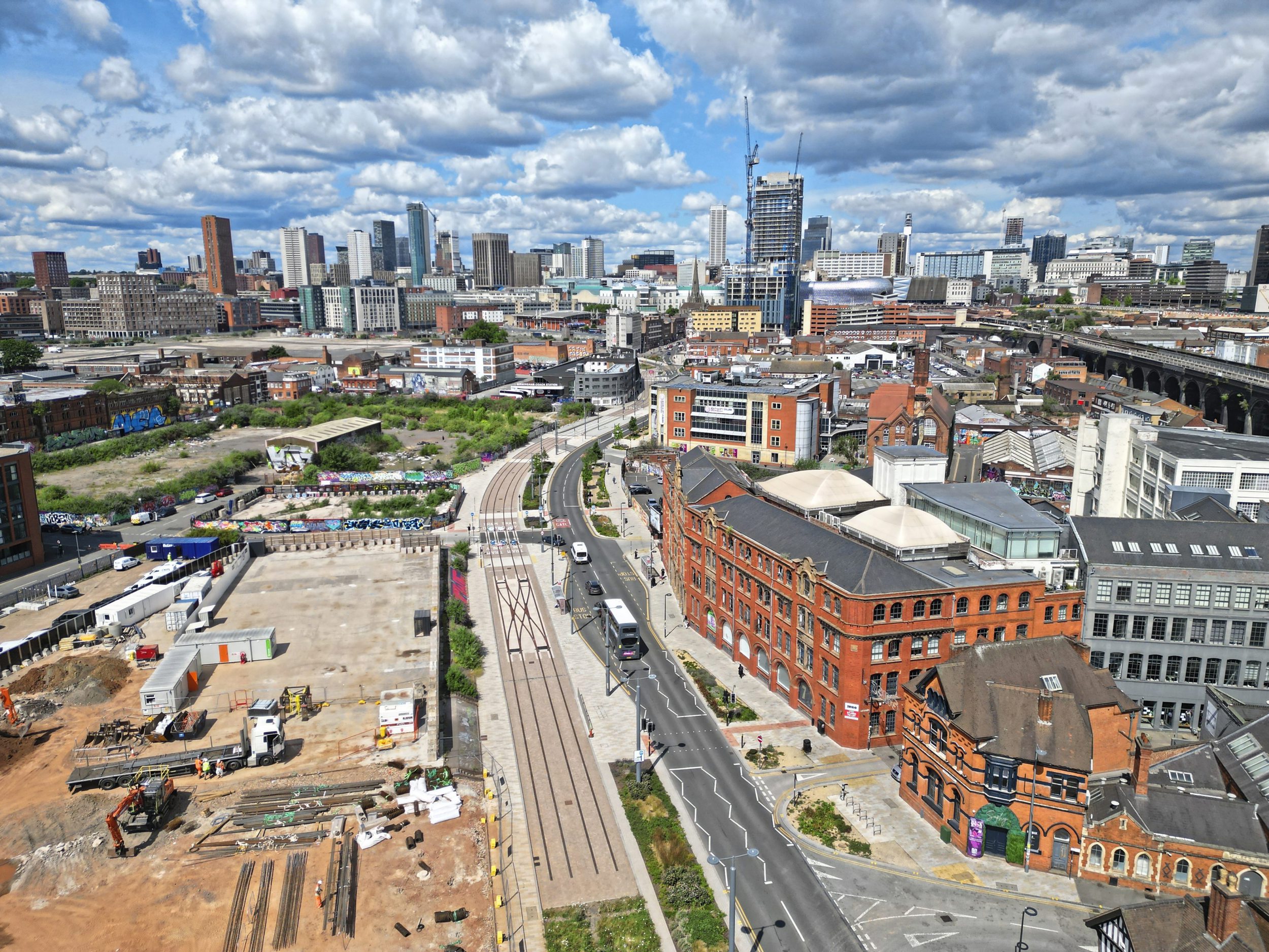 Brand new photos show progress with West Midlands Metro extension ...