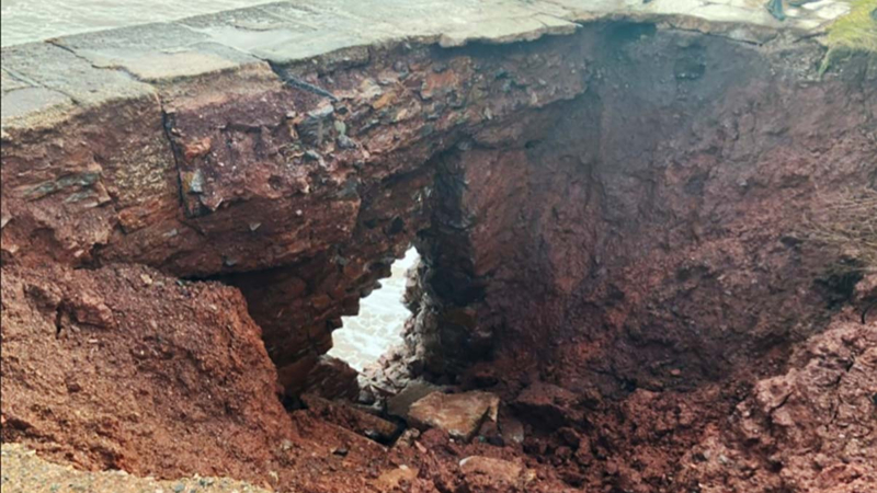 MPs raise storm concerns as sink hole appears days after Dawlish wall ...