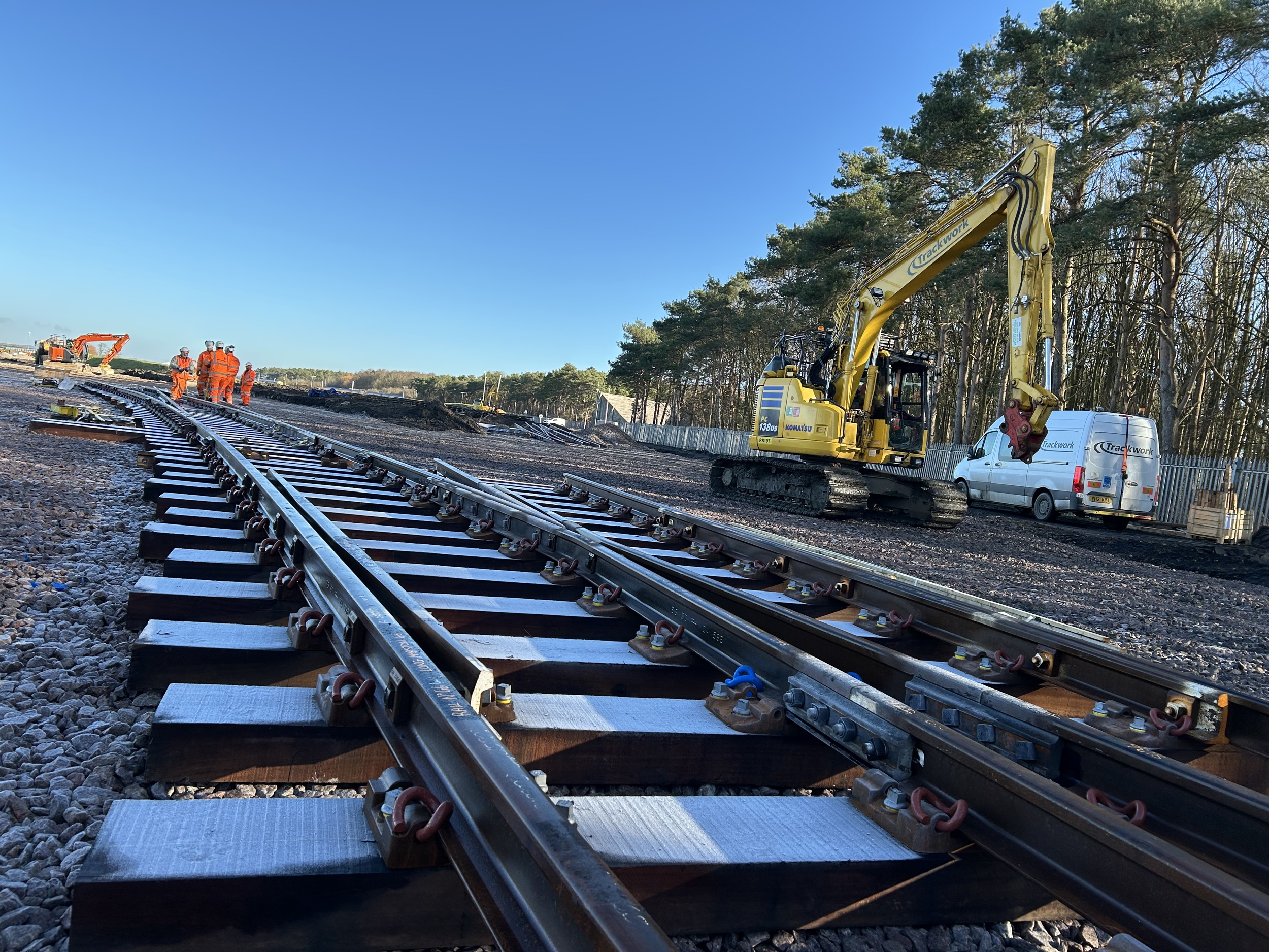 Electrified test track work at Long Marston begins as part of ...