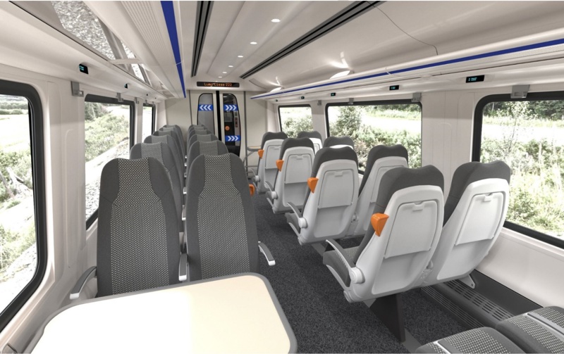 How interiors of refurbished Lumo Class 222s will look | Lumo