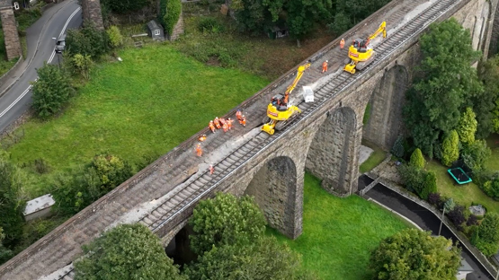 In Pictures: Chapel Milton viaduct strengthened in £7.5 million upgrade ...