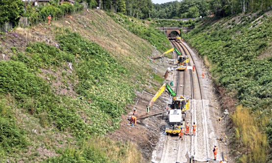 Steep cutting strengthened on Portsmouth line | Rail magazine