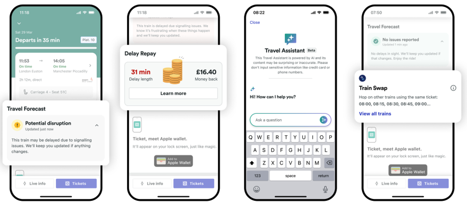 AI technology used in Trainline app upgrades | Ticketing